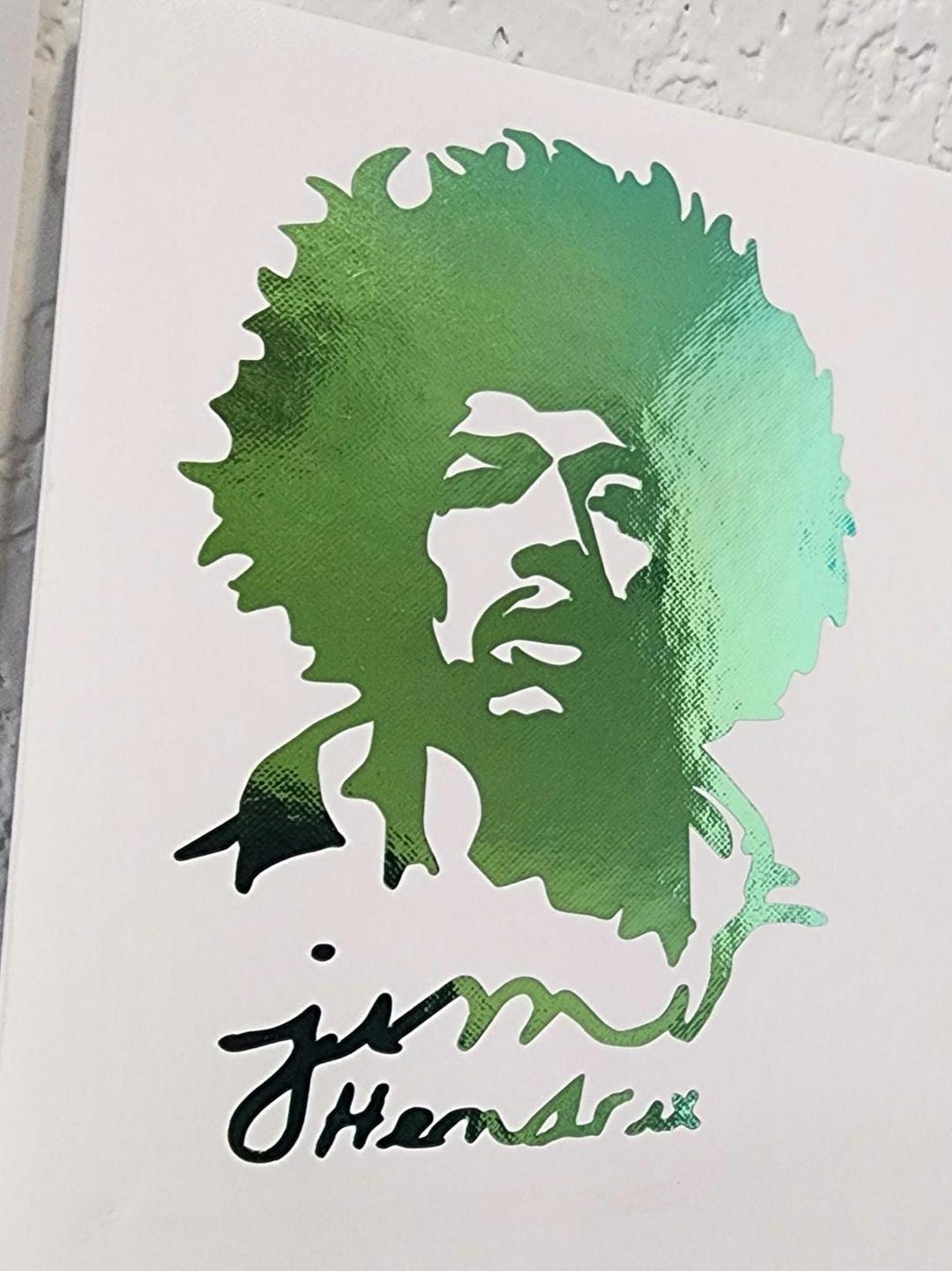 Jimi Hendrix Portrait and Signature Decal - Etsy