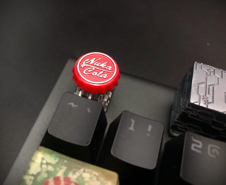 Fallout Nuka Cola Bottle Cap Keycap | Custom Resin Artisan | Fallout ...