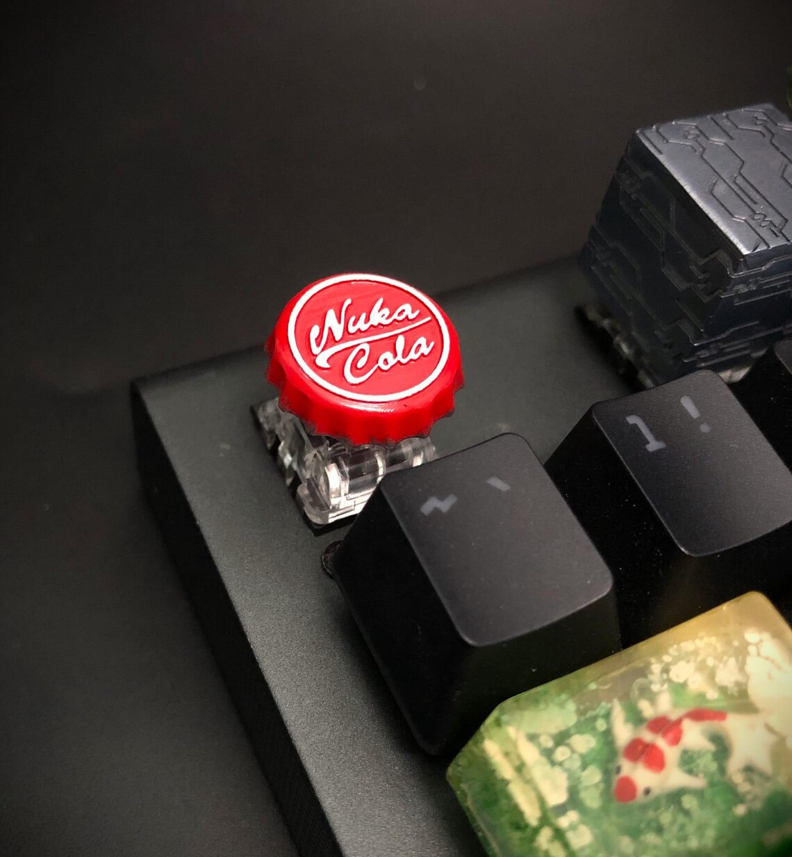 Fallout Nuka Cola Bottle Cap Keycap | Custom Resin Artisan | Fallout ...