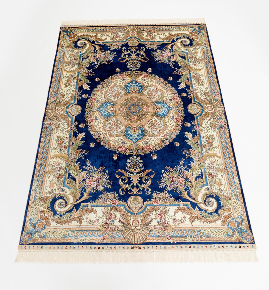 5X7 Turkish Silk Rug Traditional Muslim Handmade Area Rug Antique ...