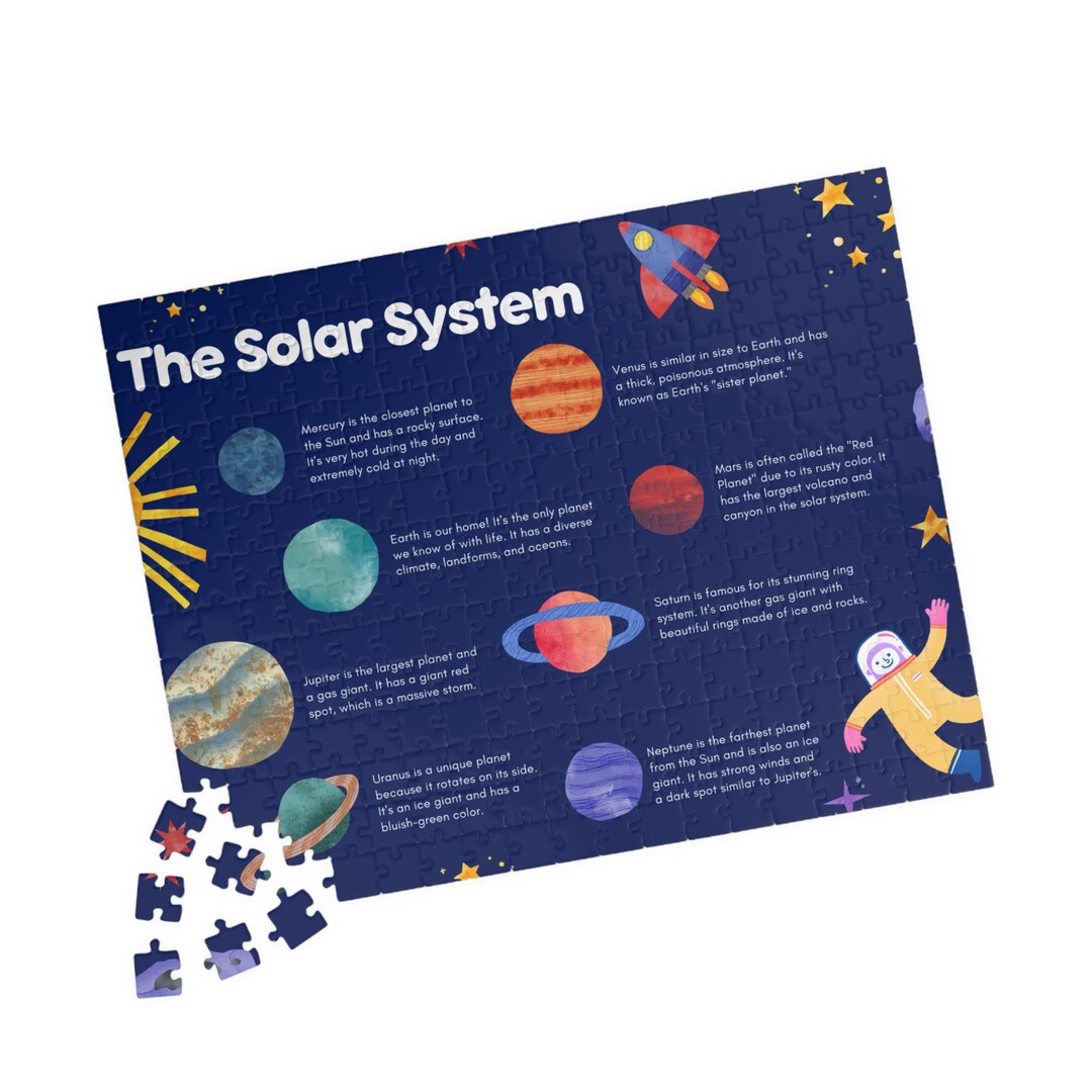 Educational Solar System Puzzle 110, 252, 520 Piece, Planets Facts ...