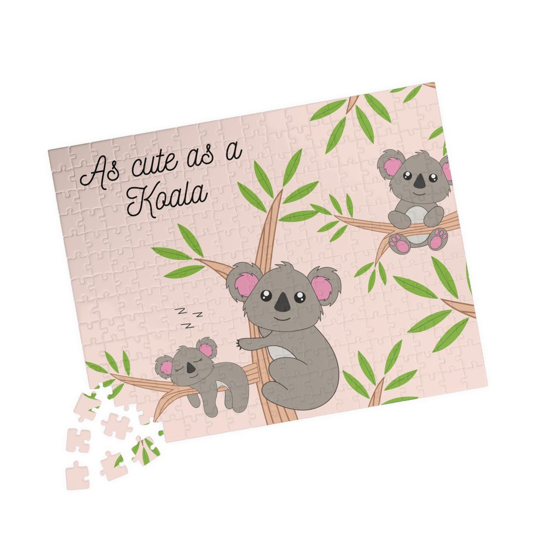 Kids Puzzle, Cute Koala Design, 3 Sizes Piece Puzzle, 'as Cute as a ...