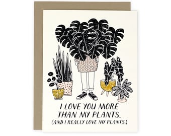 Plant Valentine Card | Etsy