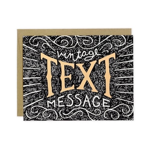 Vintage Text Message Greeting Card - Etsy