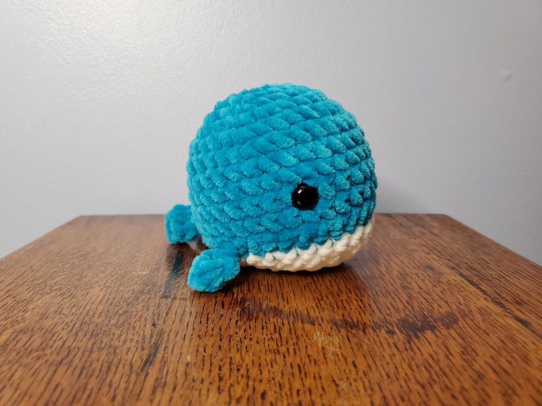 Crochet Blue Whale Plushie Stuffed Animal - Amigurumi - Etsy