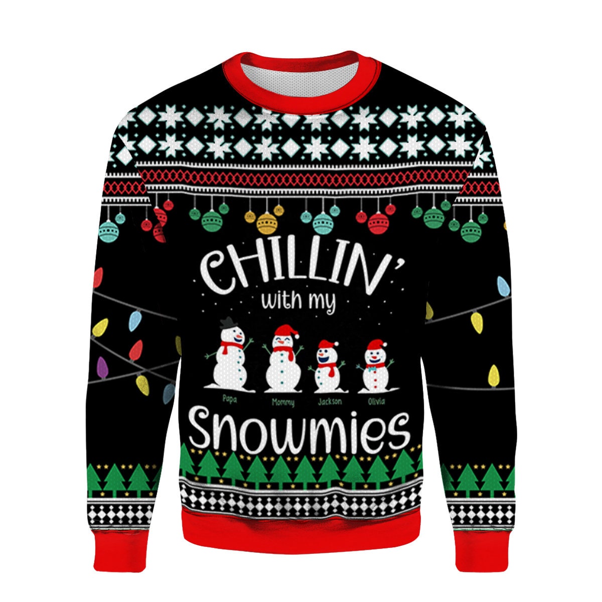 Christmas Chillin' With My Snowmies 3D Sweater sold by Dimitrios ...