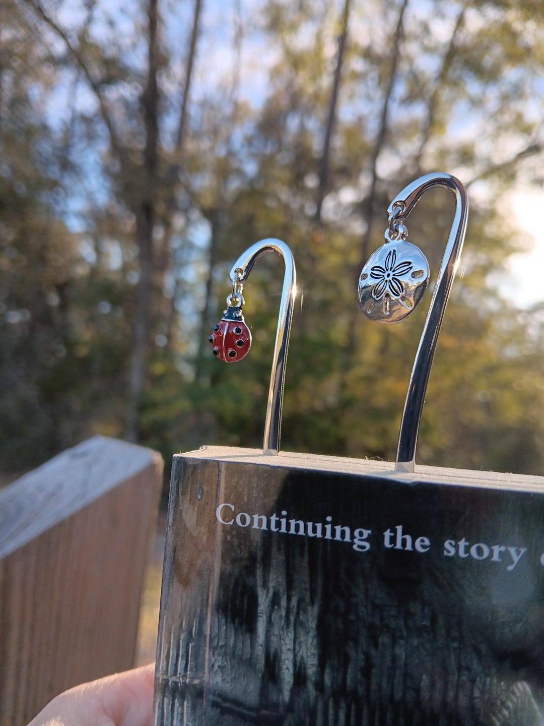 Mini Handmade Metal Bookmark With Charm | 3-inch Silver Bookmark ...