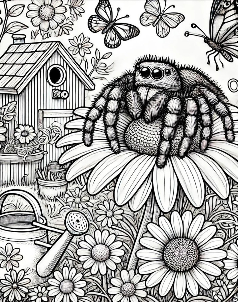 Jumping Spider Coloring Pages (8 Total Pages)! - Etsy