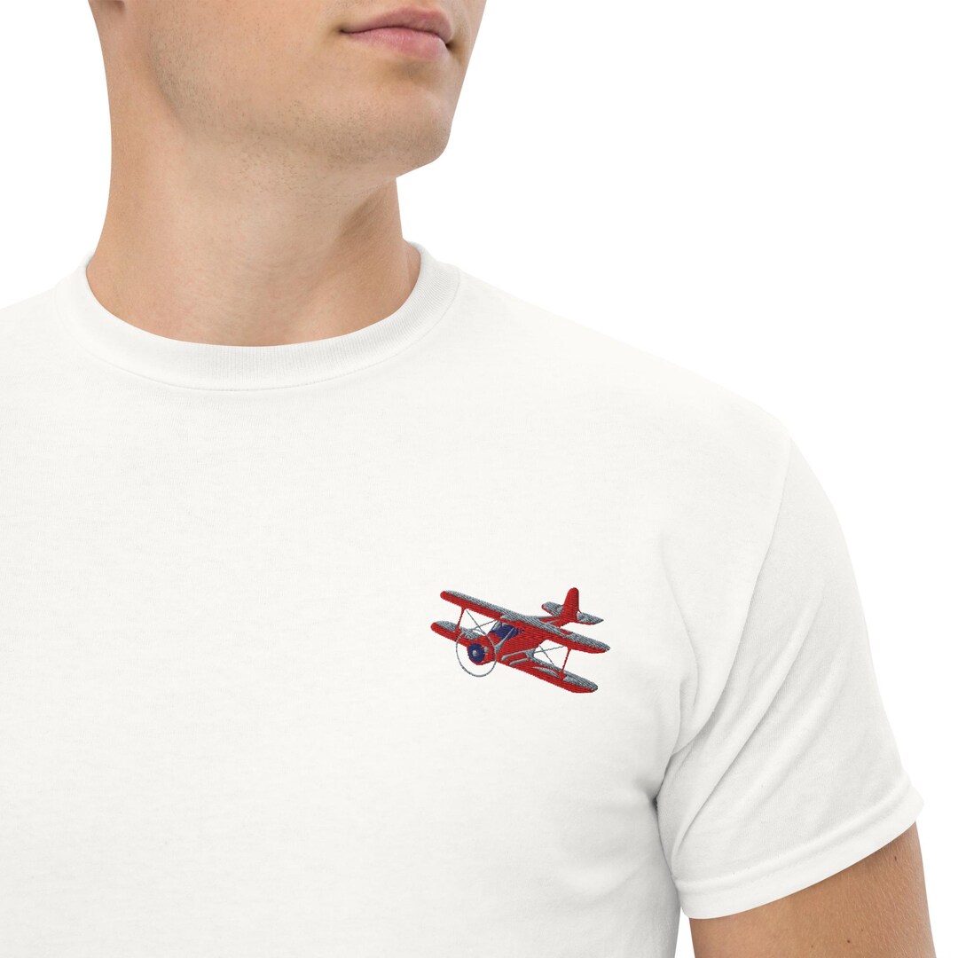 EMBROIDERED Vintage Beech 17 Biplane Unisex Classic Tee - Etsy