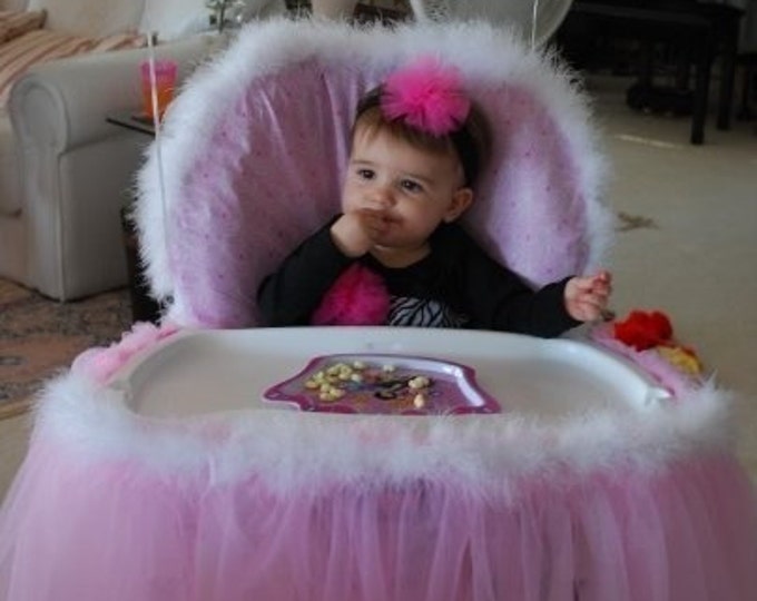 Princess Throne High Chair Cover and Tulle Skirt custom Made to Your ...