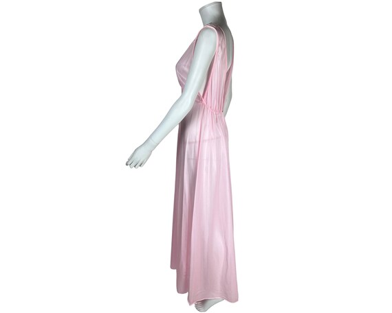 NOS Vintage 1970s Peignoir Set Pink Sheer Robe Nightg… - Gem