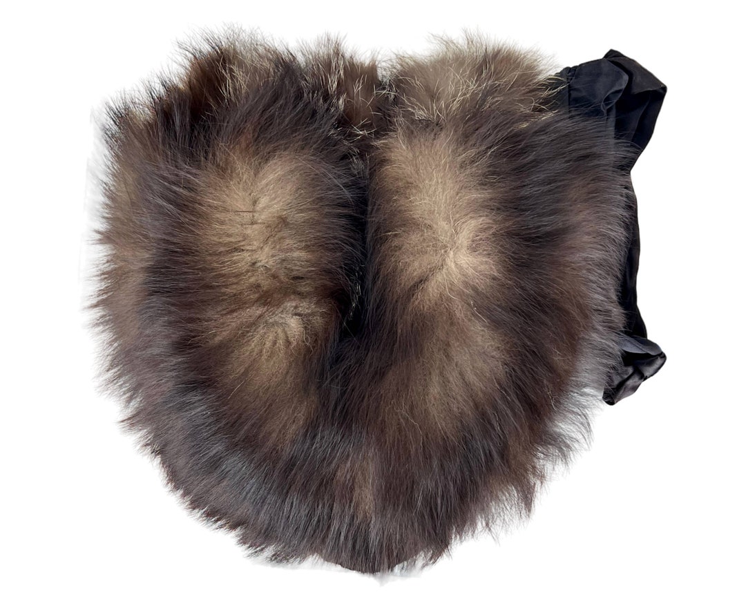 1940s Vintage Fur Muff Heart Shaped Silver Fox With Zippered ...