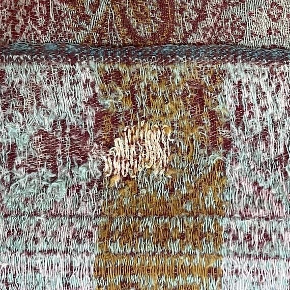 Antique Victorian Paisley Shawl Woven Wool Mid 19th C… - Gem
