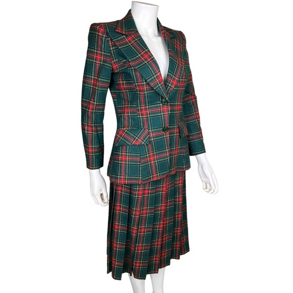 Vintage 1970s Princess Mary Stewart Tartan Wool Suit … - Gem