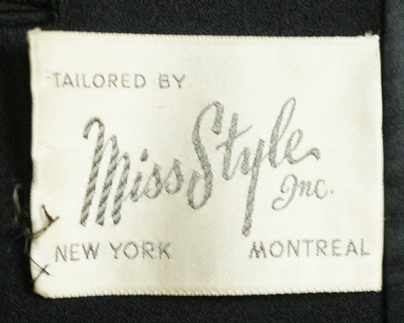 Vintage 1960s Black Wool Coat by Miss Style Faux Fur … - Gem