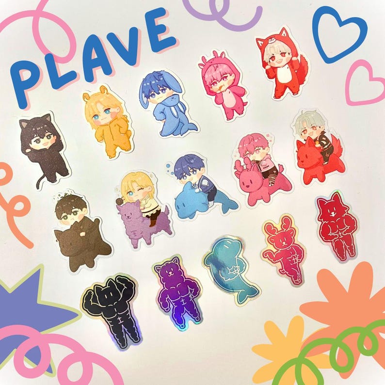 PLAVE Chibi Fanart Sticker Pack - Etsy