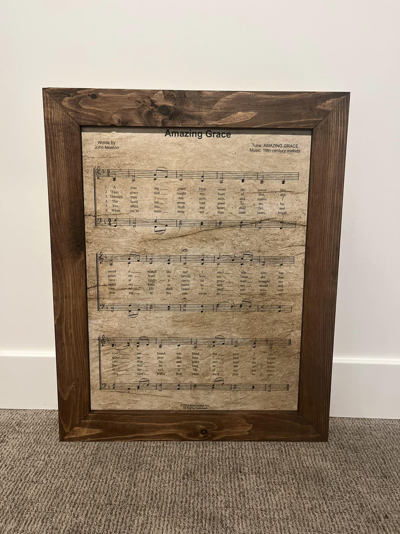 Custom Framed Hymn Signs - Etsy