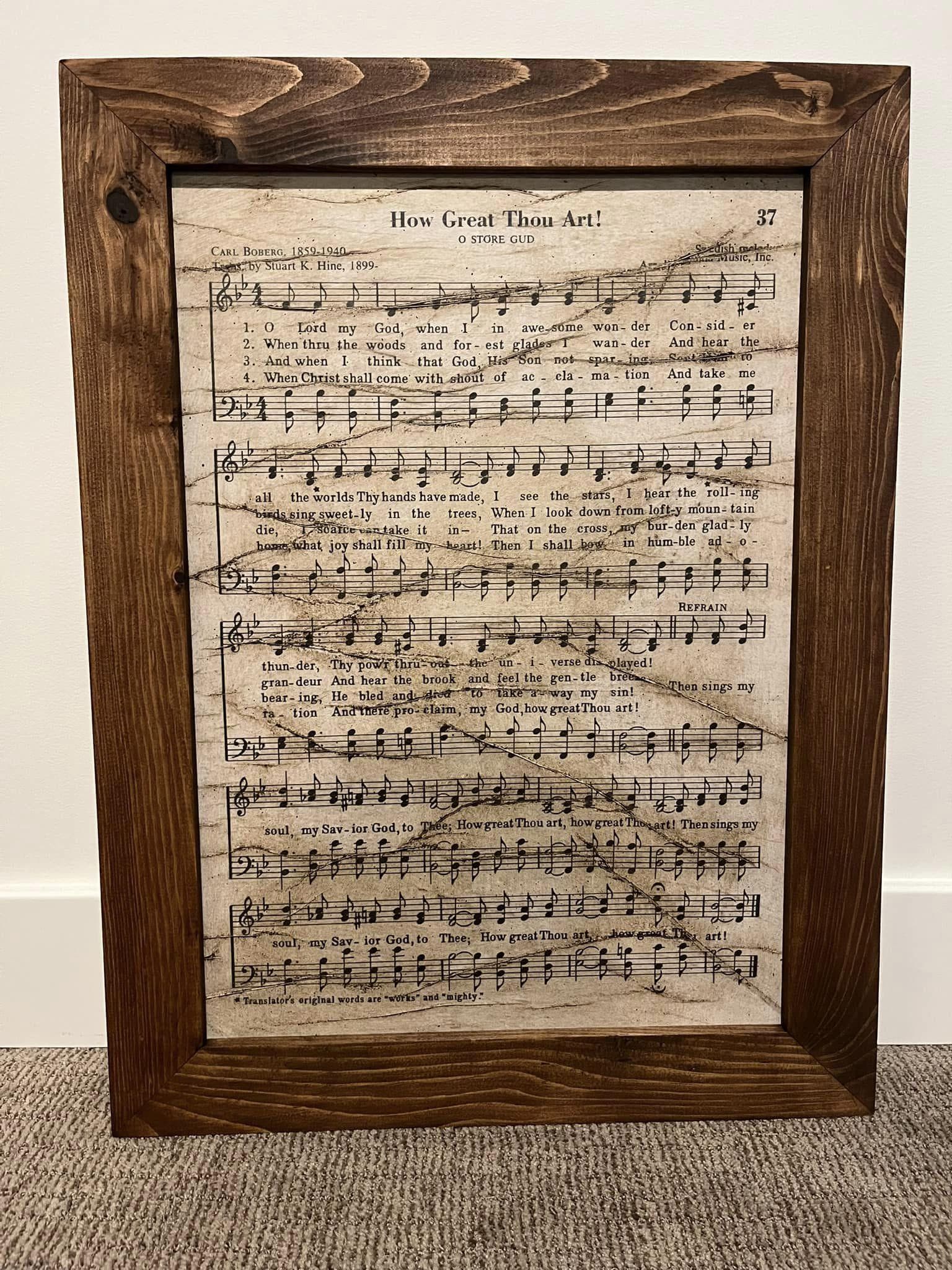Custom Framed Hymn Signs - Etsy