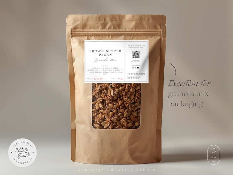 6x4 Cottage Food Label Template, Rectangle Cookie Label With Cottage ...