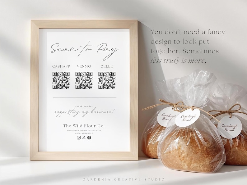 Scan to Pay Stand Template for Small Business, QR Code Sign, Farmers ...