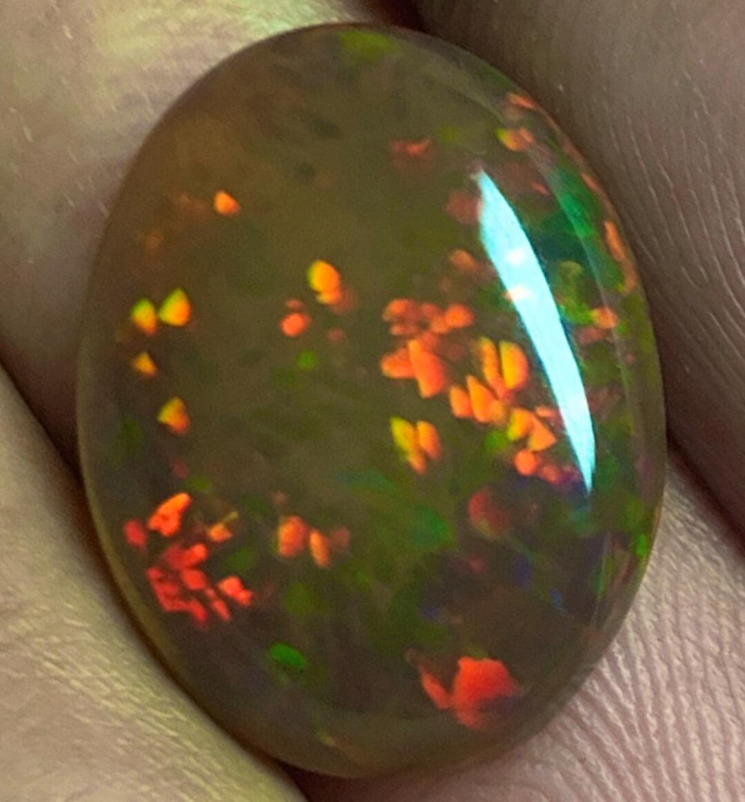 6.05 Ct Incredible Flashes Rare Collector Quality Natural Dark Base Ethiopian Welo Opal - Etsy