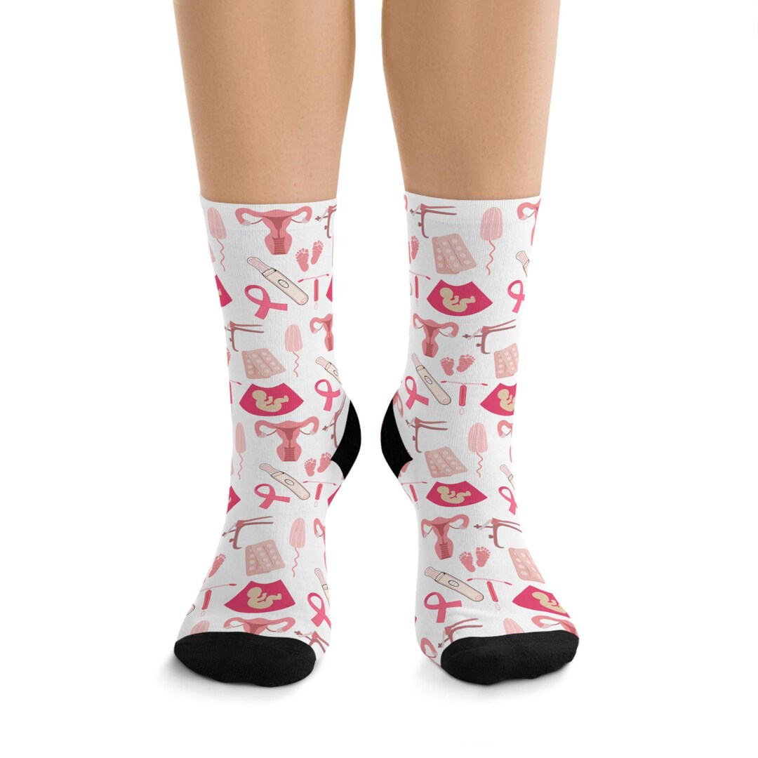 Socks, Women's Health Gift, Gynecology Nurse Doctor PA Midwife Cute Fun ...