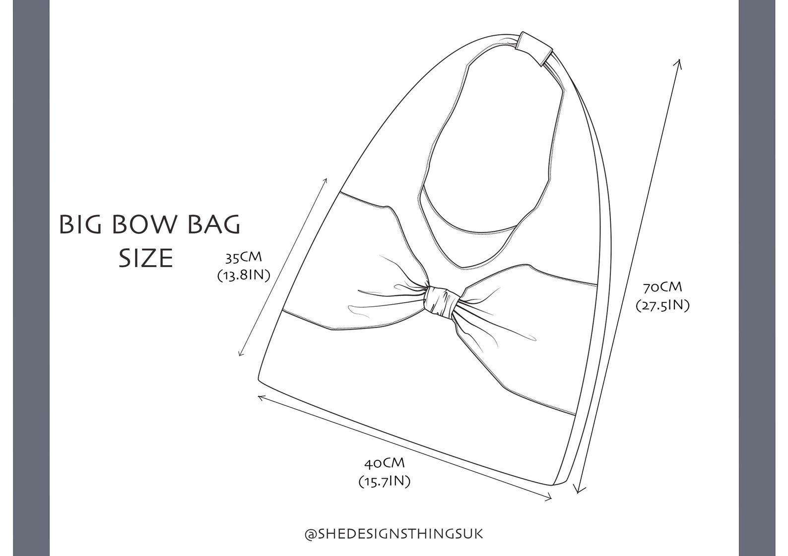 Big Bow Bag Sewing Pattern PDF Instant Download, Multi-way Hobo Style ...