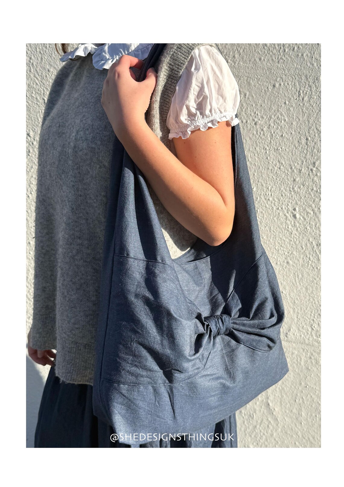 Big Bow Bag Sewing Pattern PDF Instant Download, Multi-way Hobo Style ...