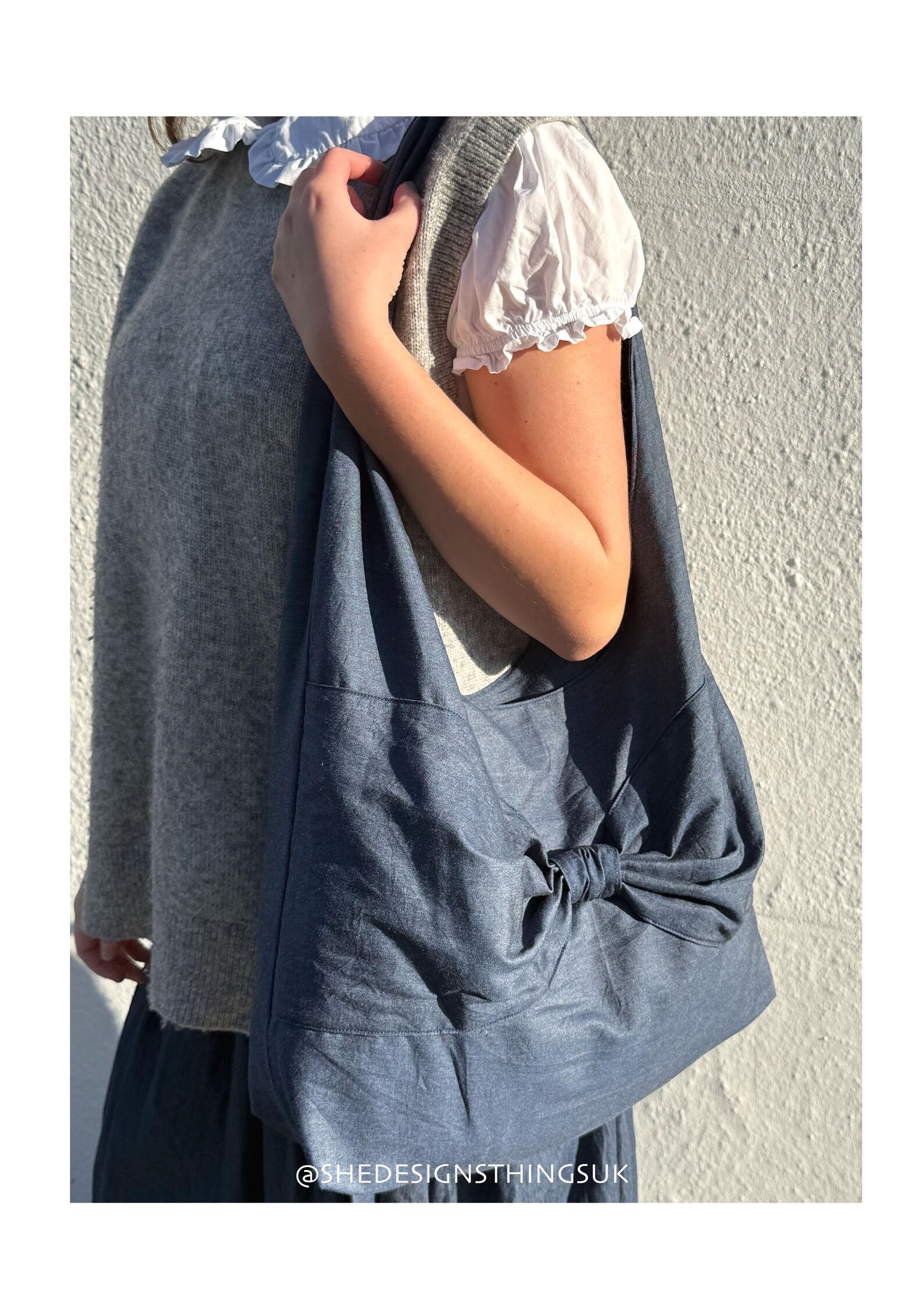 Big Bow Bag Sewing Pattern PDF Instant Download, Multi-way Hobo Style ...