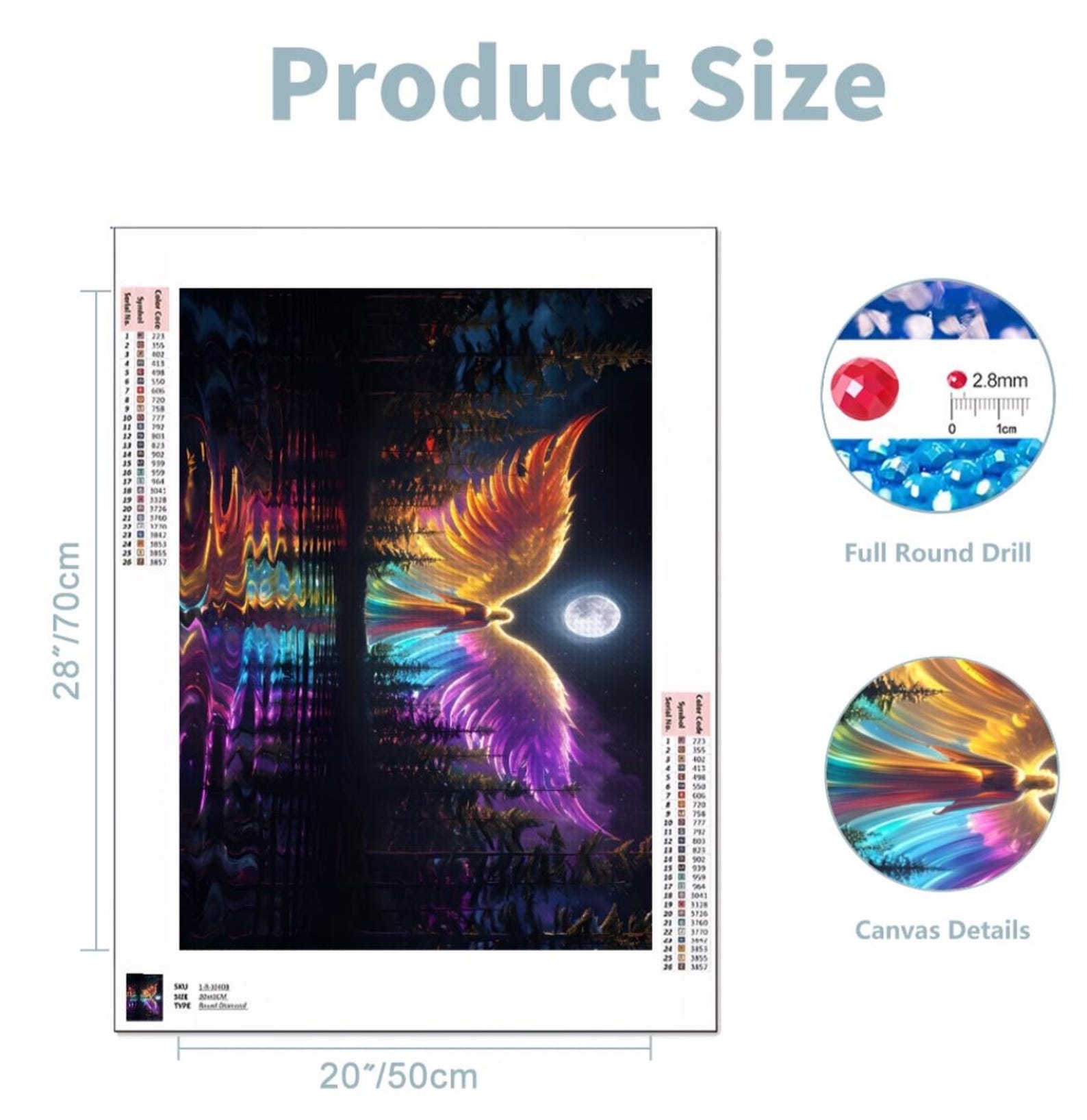 Angel in Forest Vibrant Diamond Painting Kit, Complete Craft, Spiritual ...