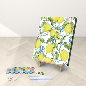 Paint by Number, Lemons and Flowers, Framed Paint by Numbers Kit for ...