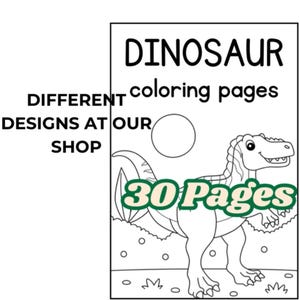 Dinosaur Coloring Placemat Activity Page, 2 Different Placemats ...