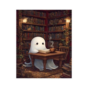 Ghost in Library Diamond Painting Kit - Fantasy Art, DIY 16x20 Diamond ...