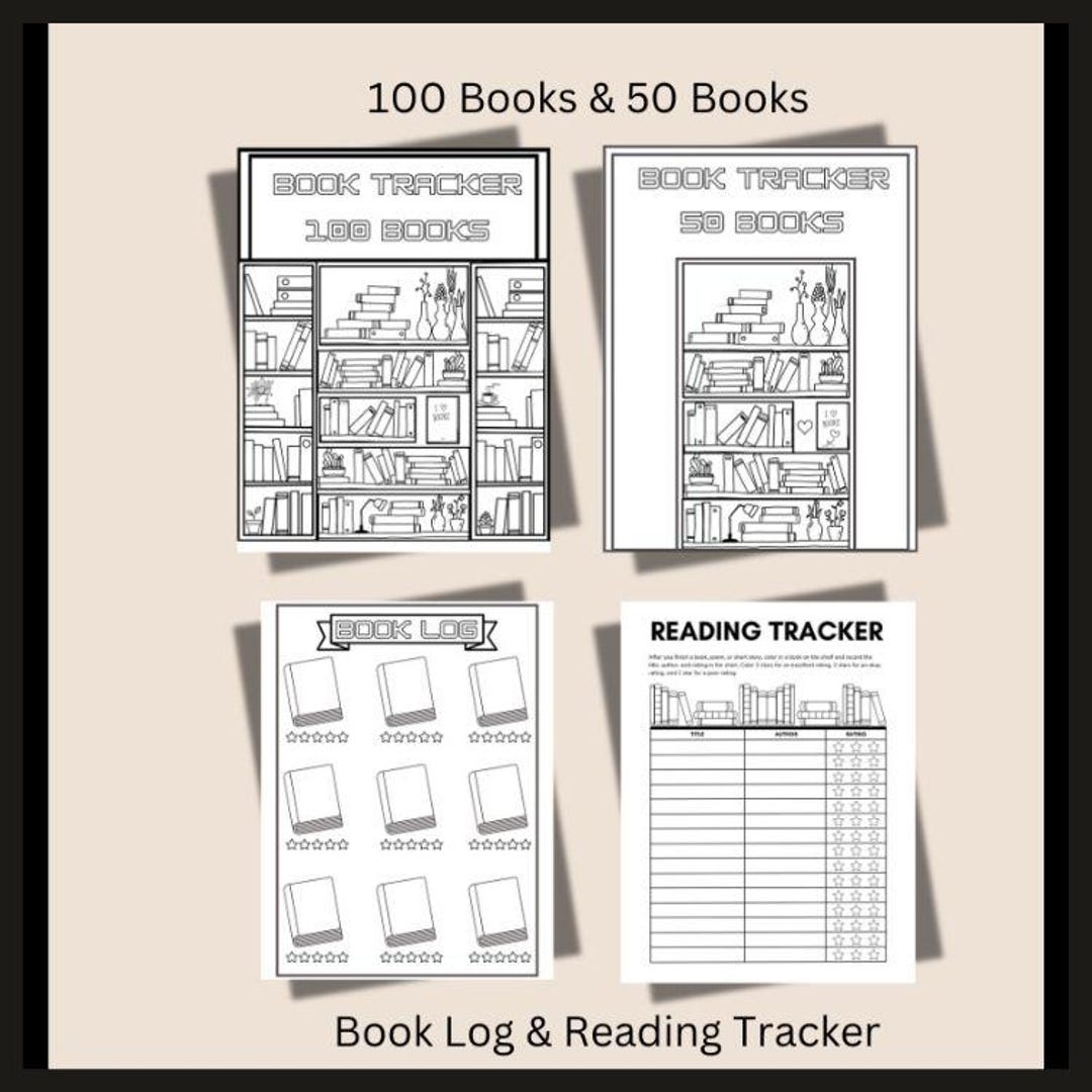 Bookshelf Reading Tracker Printable, Reading Log, Books Read Printable ...
