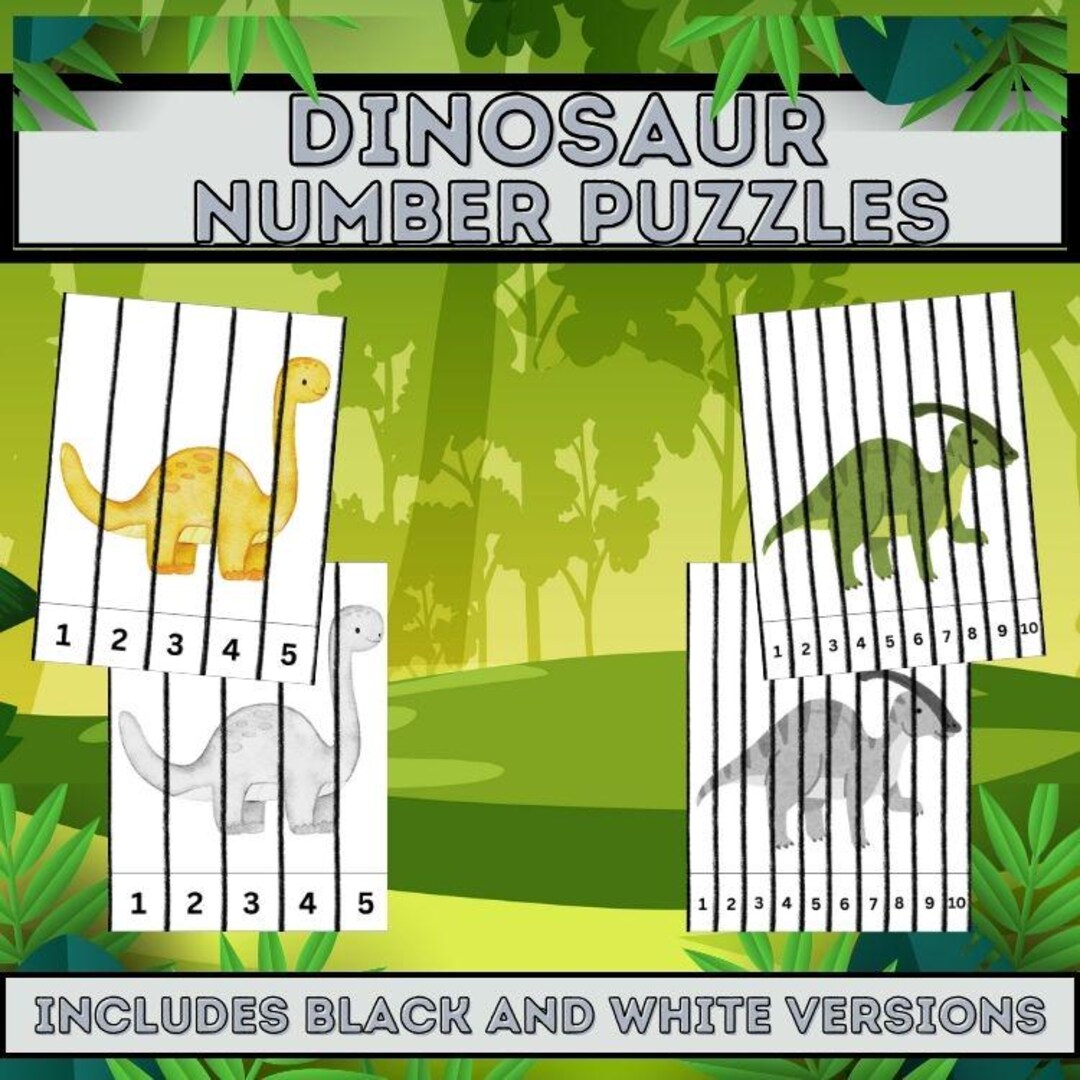 Number Sequencing, Dinosaurs, Math, Center, Printable, Coloring Option ...
