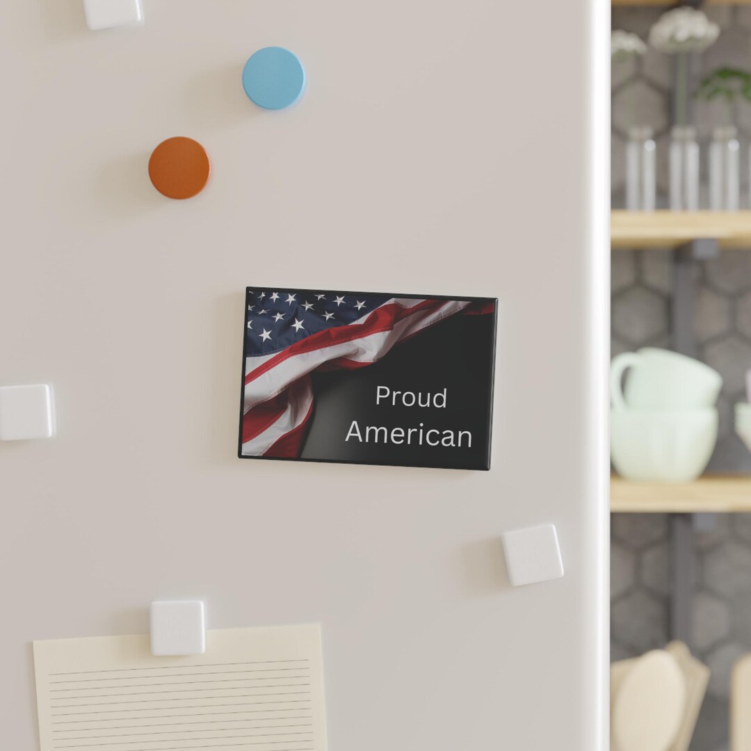 Flag Magnet, Flag Gift, Americana Decor, Button Magnet, Rectangle 1 ...