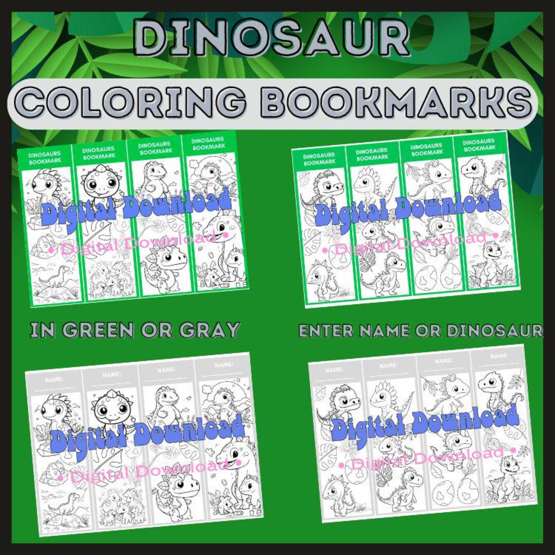 Coloring Bookmarks, Dinosaur, Ideas, Coloring Activity, Dinosaur ...