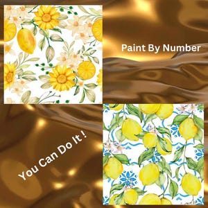 Paint by Number, Lemons and Flowers, Framed Paint by Numbers Kit for ...
