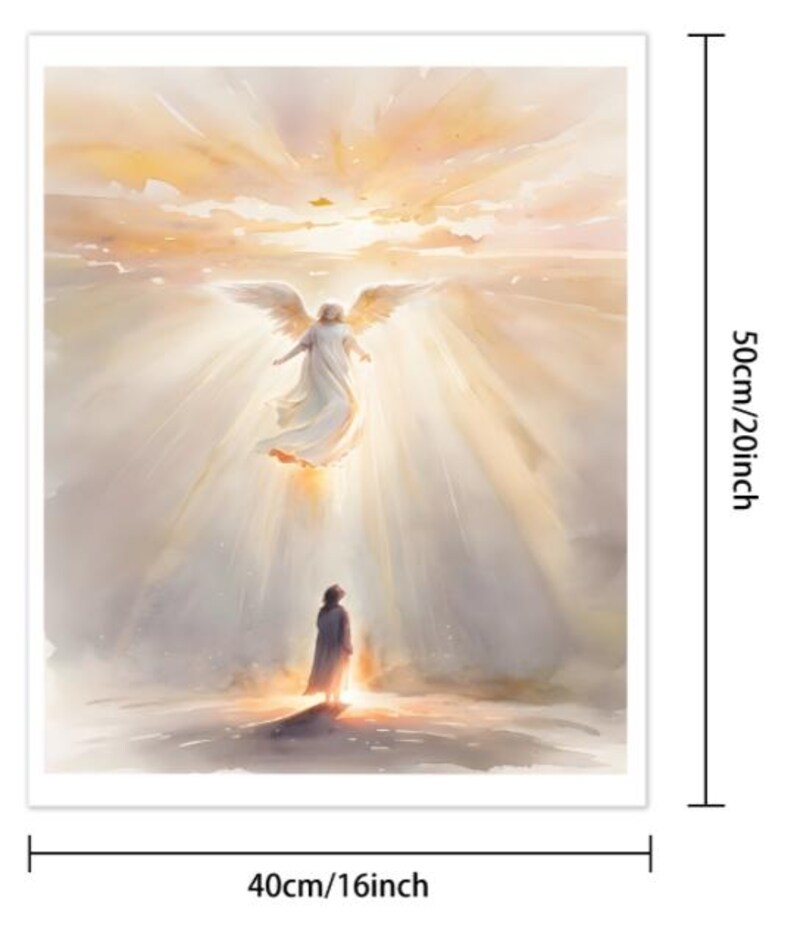 Angel Paint by Numbers Kit: Framed Canvas Art With Stand - Etsy