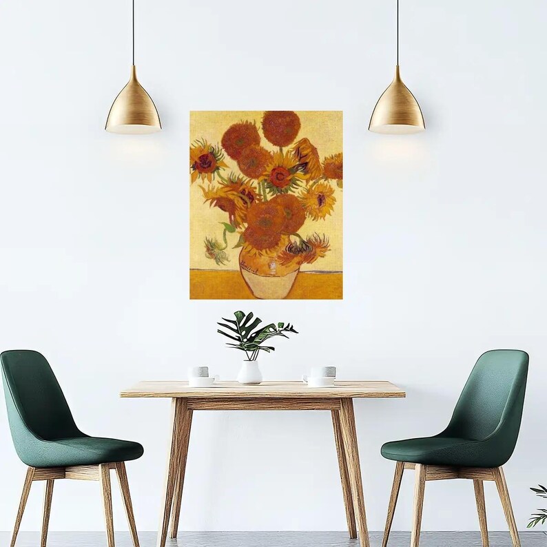 Van Gogh Sunflowers Diamond Painting Kit: DIY Vintage Wall Art (16x20 ...