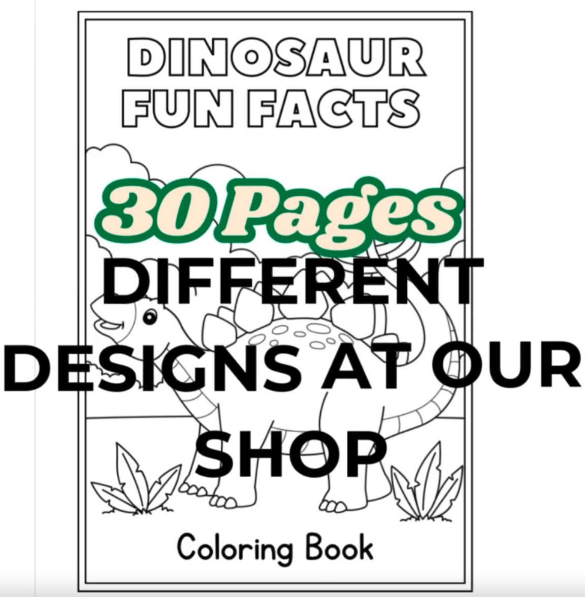 Educational Dinosaur Coloring Pages Bundle | Alphabet Dinosaurs | Fact ...
