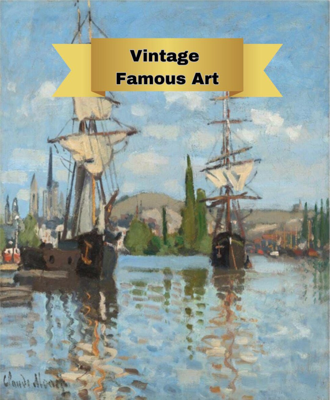 Claude Monet Paint by Numbers Kit, Framed Art, Ships Riding on the ...