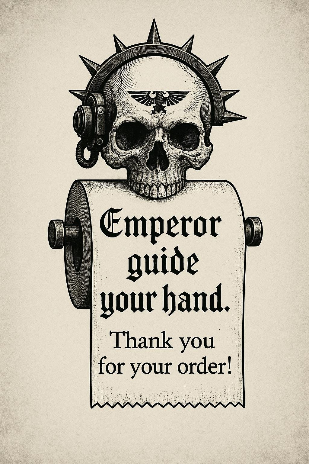 Warhammer 40K Servo Skull Toilet Paper Holder – Grimdark Servitor ...