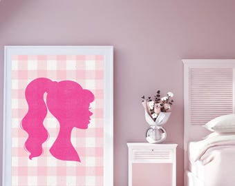 Black Barbie Wall Decor • Barbie Wall Art • Bedroom Decor • Kids Wall ...