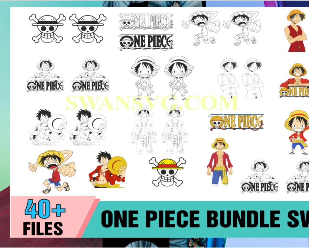 40 One Piece Bundle SVG, Anime Svg, Cartoon Japan Svg, Manga Svg - Etsy