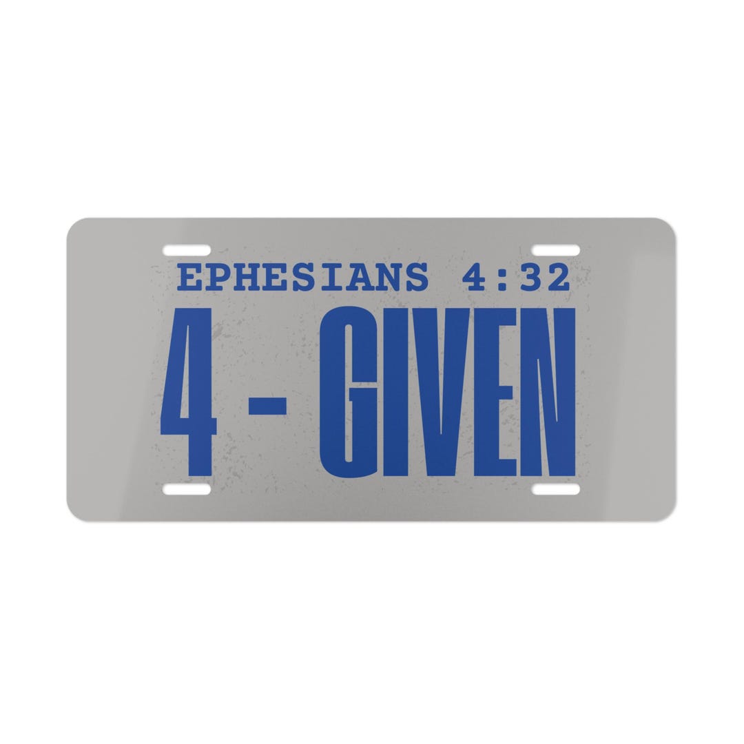 Christian Vanity Plate, Religious Car Decor, Forgiveness License Plate ...