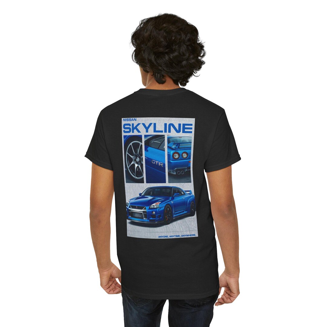 Skyline GTR Graphic Tee, JDM Nissan Car T-shirt, Unisex Cotton Shirt ...