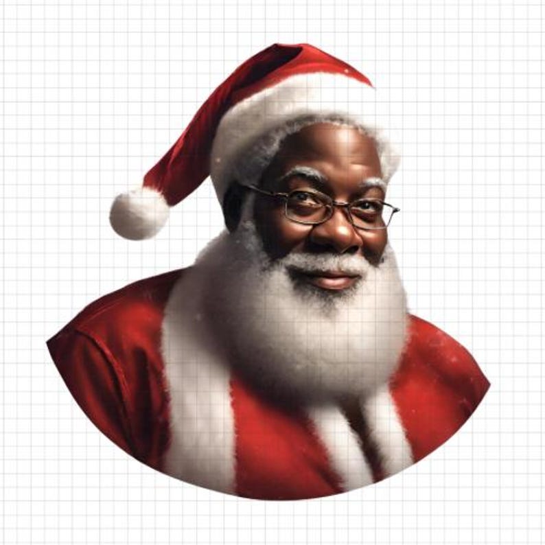 Black Santa Claus Png Bundle | Black Santa Clipart | African American ...