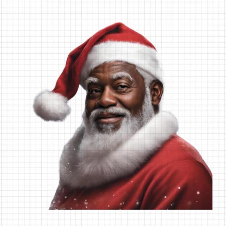 Black Santa Claus Png Bundle | Black Santa Clipart | African American ...