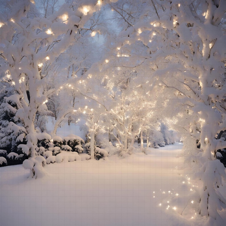 White Winter Wonderland Digital Download | Snowy Landscape Art ...